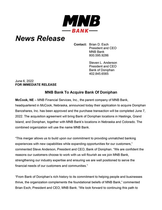 MNB Bank McCook, Nebraska - MNB Bank